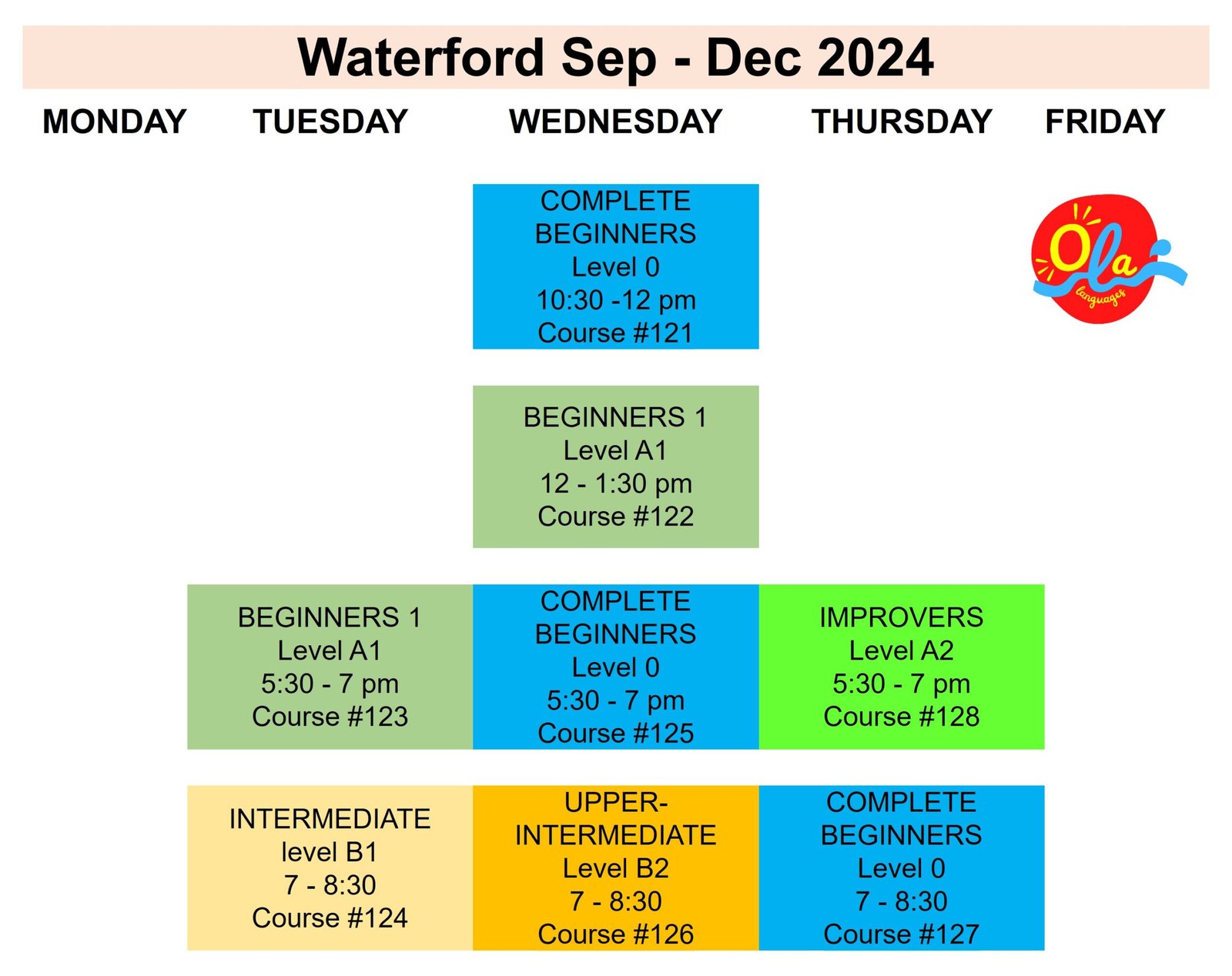 Waterford Spanish group classes - Ola Languages