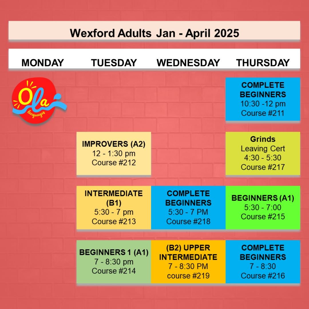 Wexford Spanish group classes - Ola Languages
